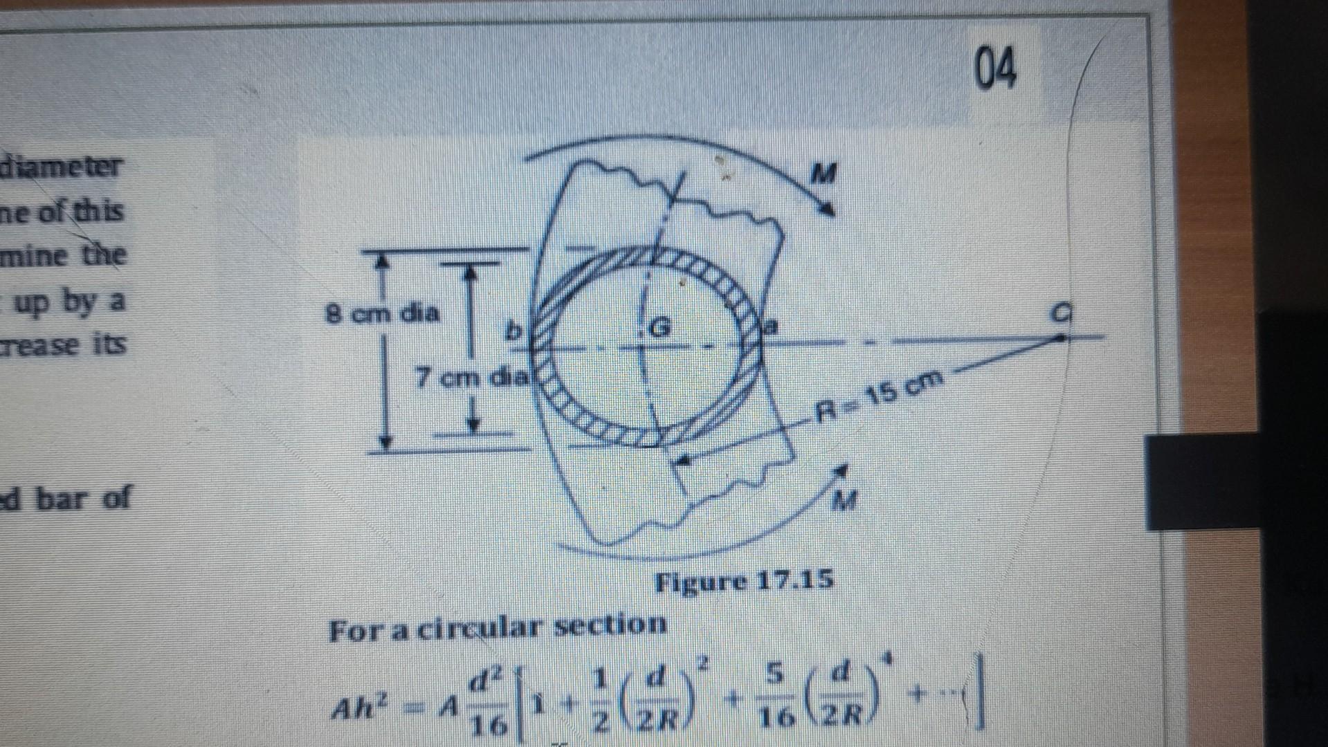 Solved diameter ne of this mine the up by a rease its d bar | Chegg.com