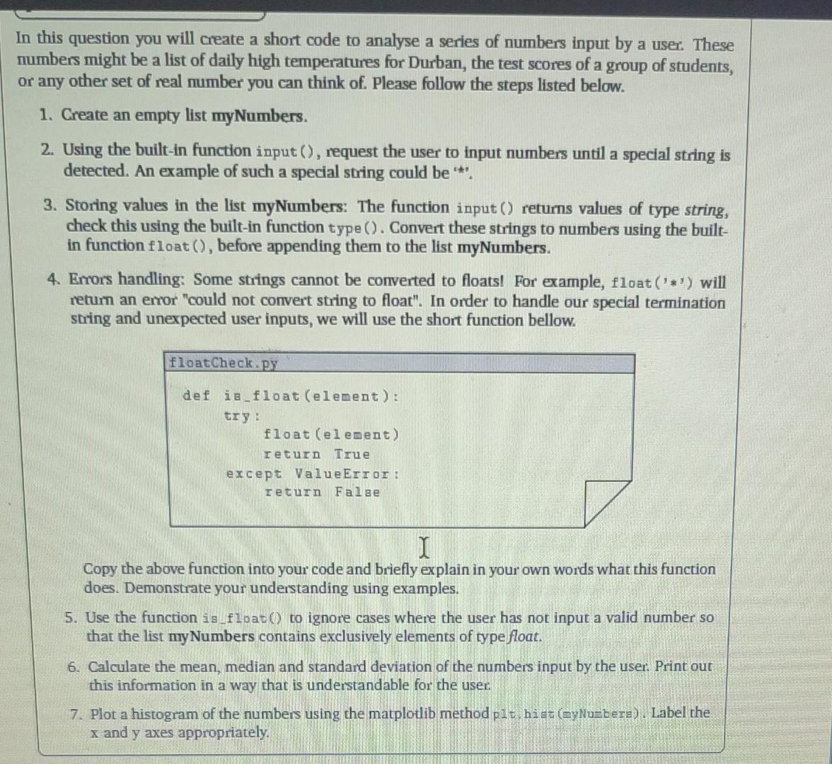 Solved In this question you will create a short code to | Chegg.com