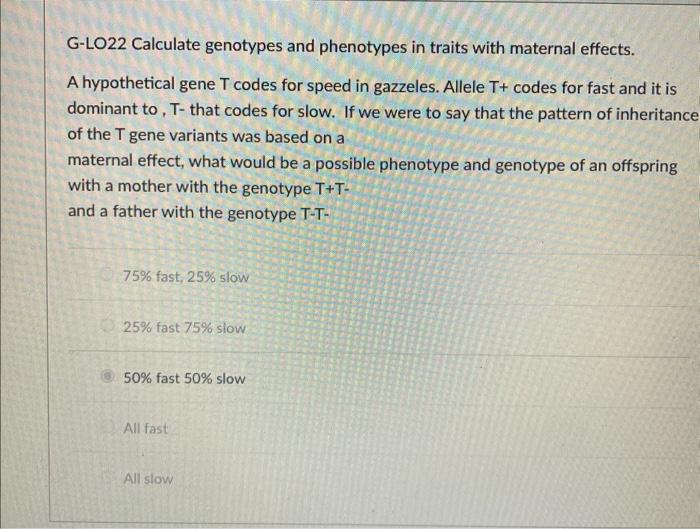 Solved LO22 Calculate genotypes and phenotypes in traits | Chegg.com