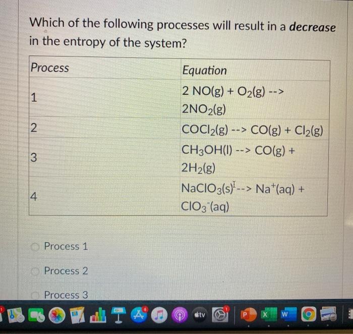 Solved Which of the following processes will result in a | Chegg.com