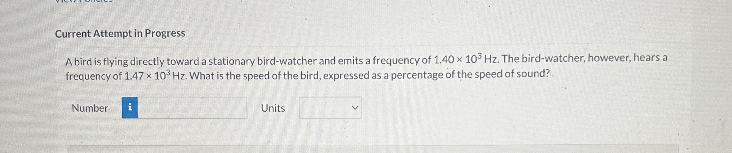 Solved Current Attempt in ProgressA bird is flying directly | Chegg.com