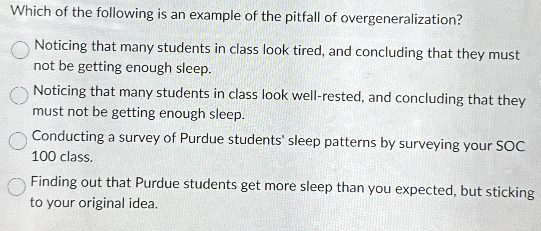 Solved Which of the following is an example of the pitfall | Chegg.com