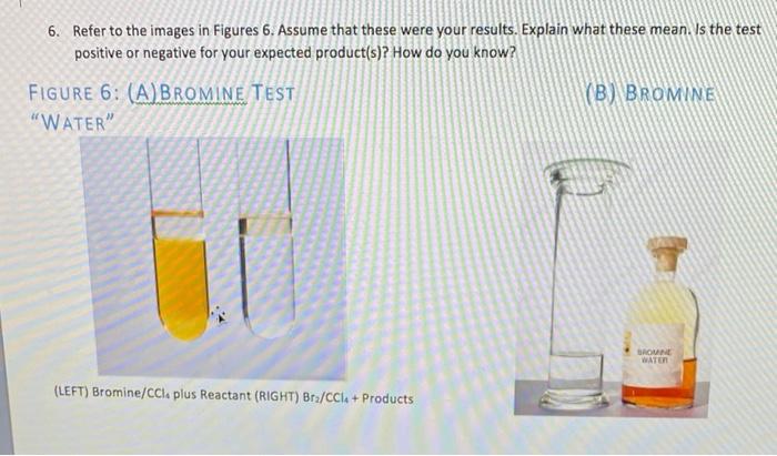 Solved + TABLE 3: BROMINE TEST RESULTS Test tube containing | Chegg.com