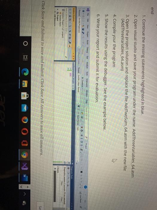 Solved The following incomplete program aims at summing | Chegg.com