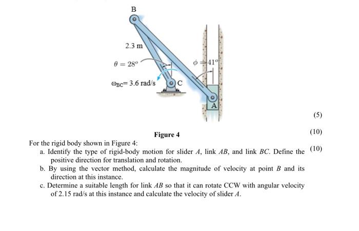 Solved Figure 4 For the rigid body shown in Figure 4: a. | Chegg.com