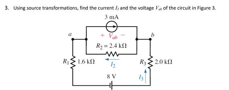 Solved Using source transformations, find the current I3 | Chegg.com