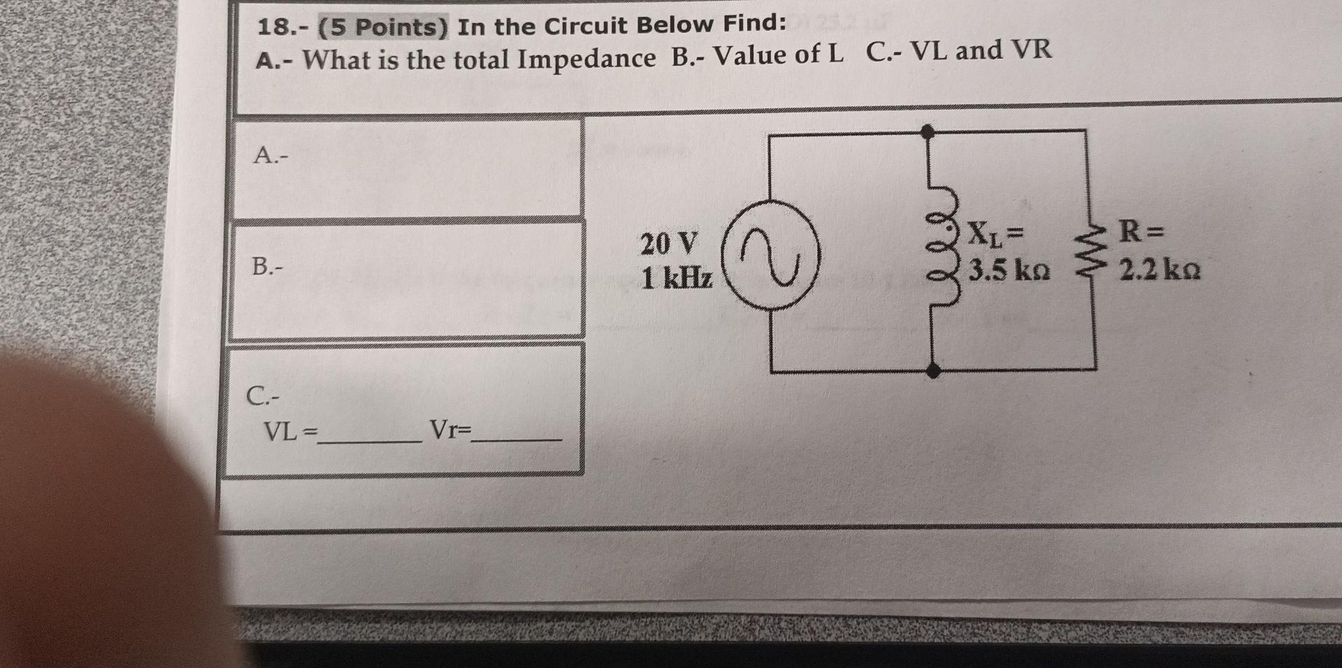 Solved 18.- (5 Points) In the Circuit Below Find: A.- What | Chegg.com