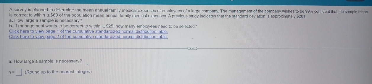 Solved A survey is planned to determine the mean annual | Chegg.com