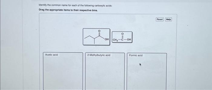 Solved Identify the common name for each of the following | Chegg.com