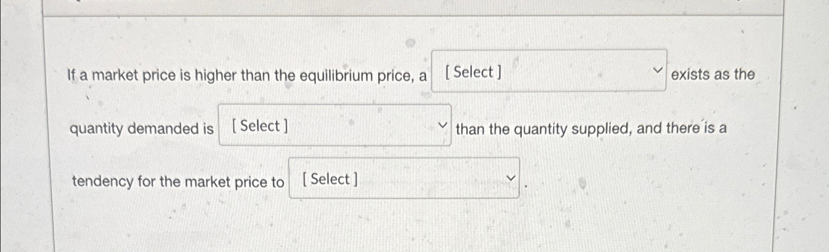 Solved If a market price is higher than the equilibrium | Chegg.com