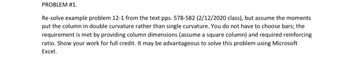 Example 12-1 given information: Non-sway frame, | Chegg.com