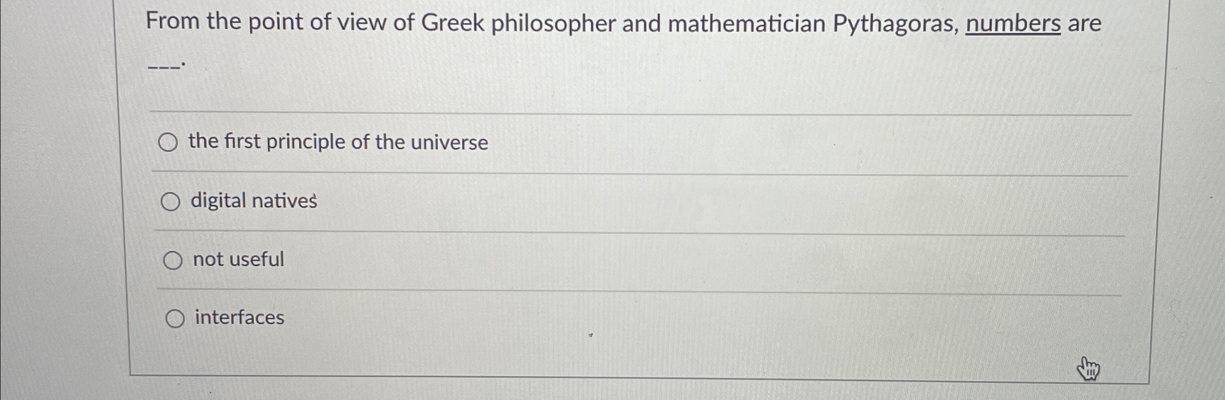 Solved From the point of view of Greek philosopher and | Chegg.com