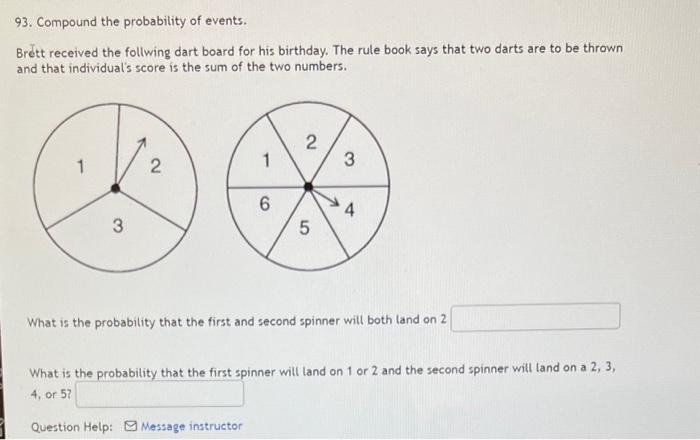 Solved 93. Compound the probability of events. Brett | Chegg.com
