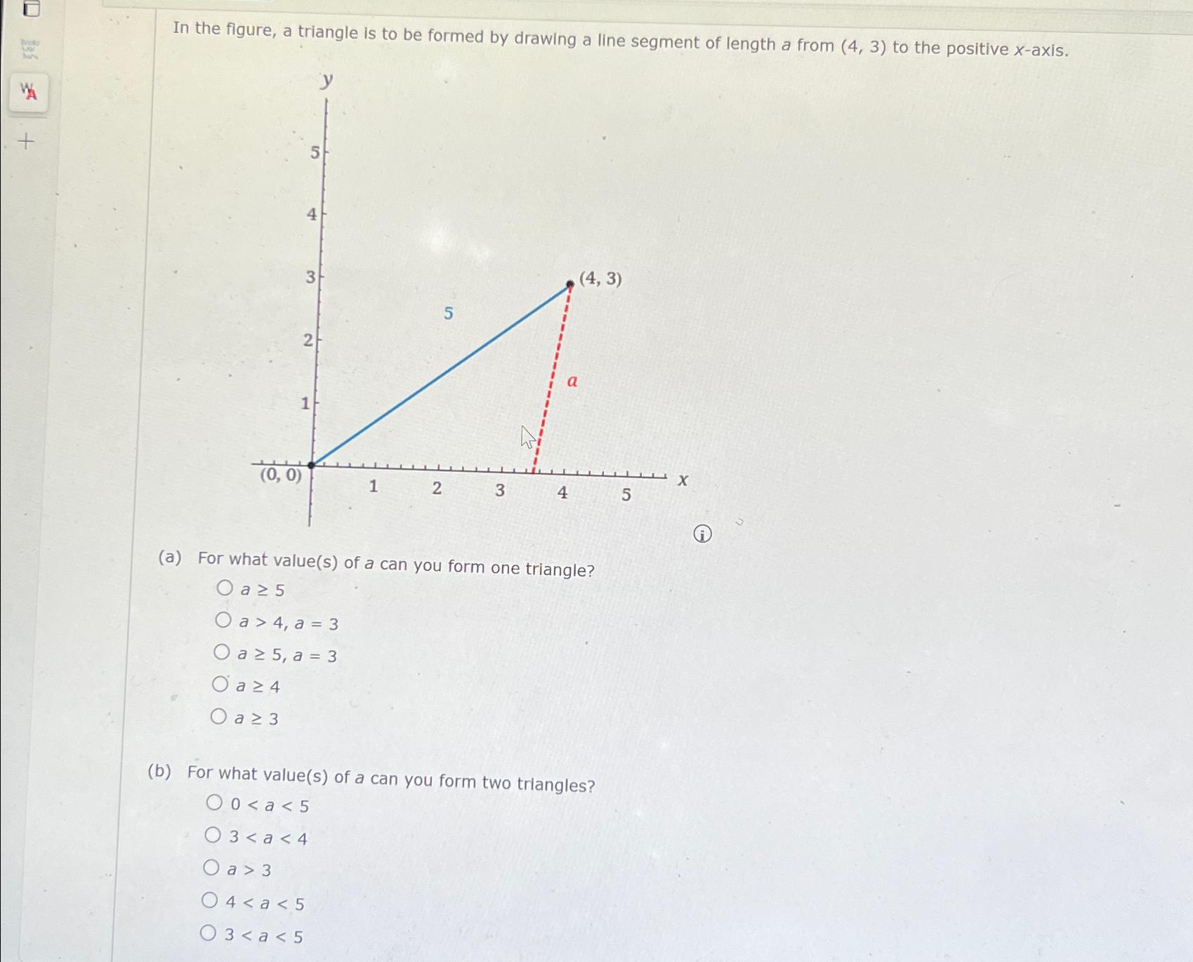 Solved In the figure, a triangle is to be formed by drawing | Chegg.com