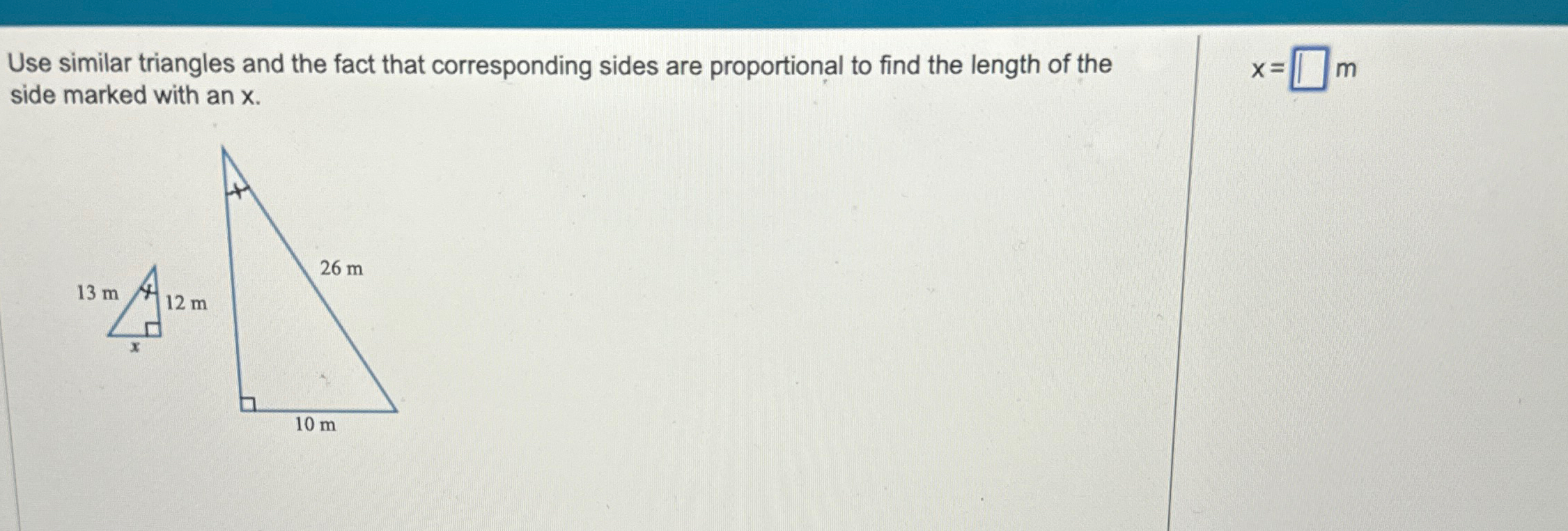 Solved Use similar triangles and the fact that corresponding | Chegg.com