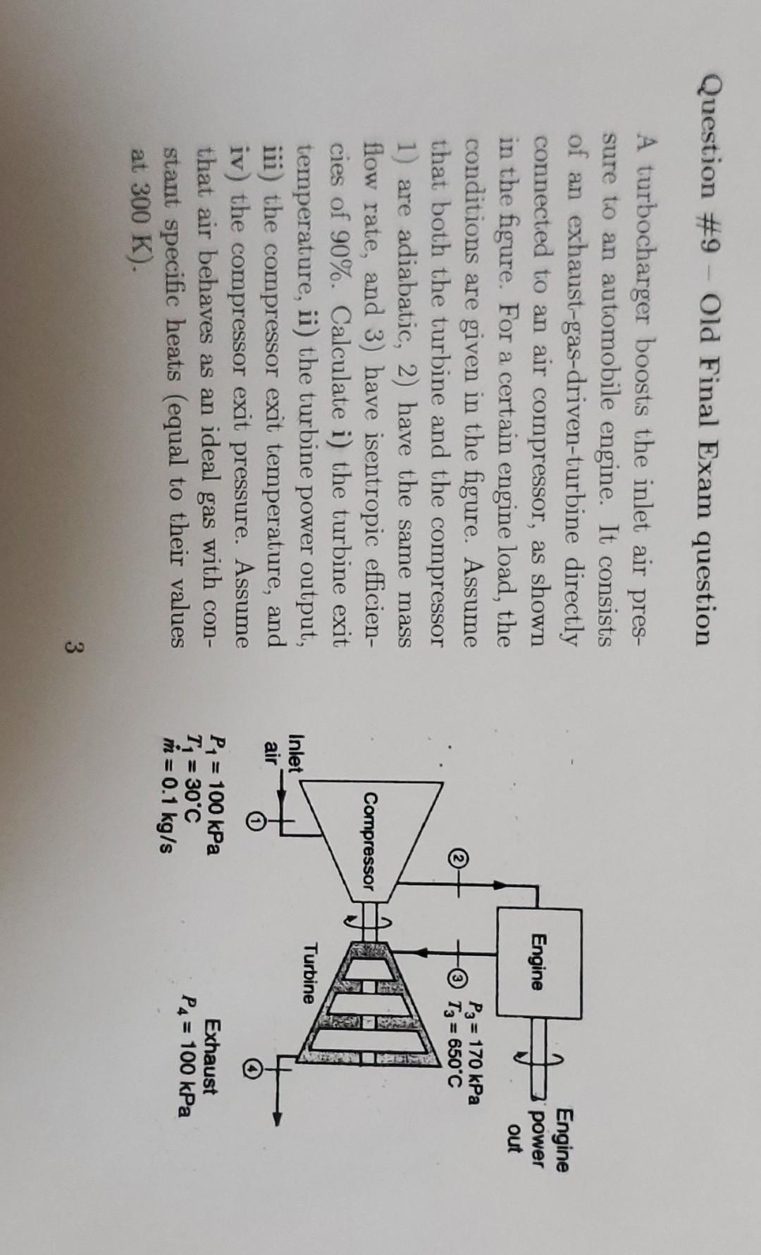 Solved Question #9 - Old Final Exam question Engine Engine | Chegg.com