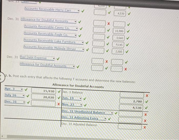 Solved Allowance method entries The following transactions | Chegg.com