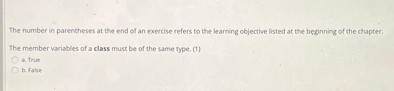 Solved The number in parentheses at the end of an exercise | Chegg.com