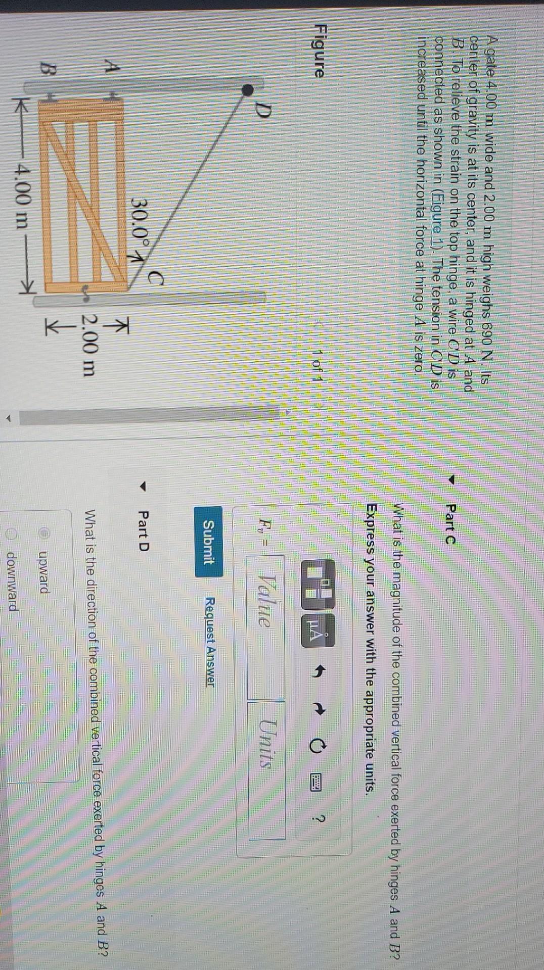 solved-part-a-a-gate-4-00-m-wide-and-2-00-m-high-weighs-690-chegg