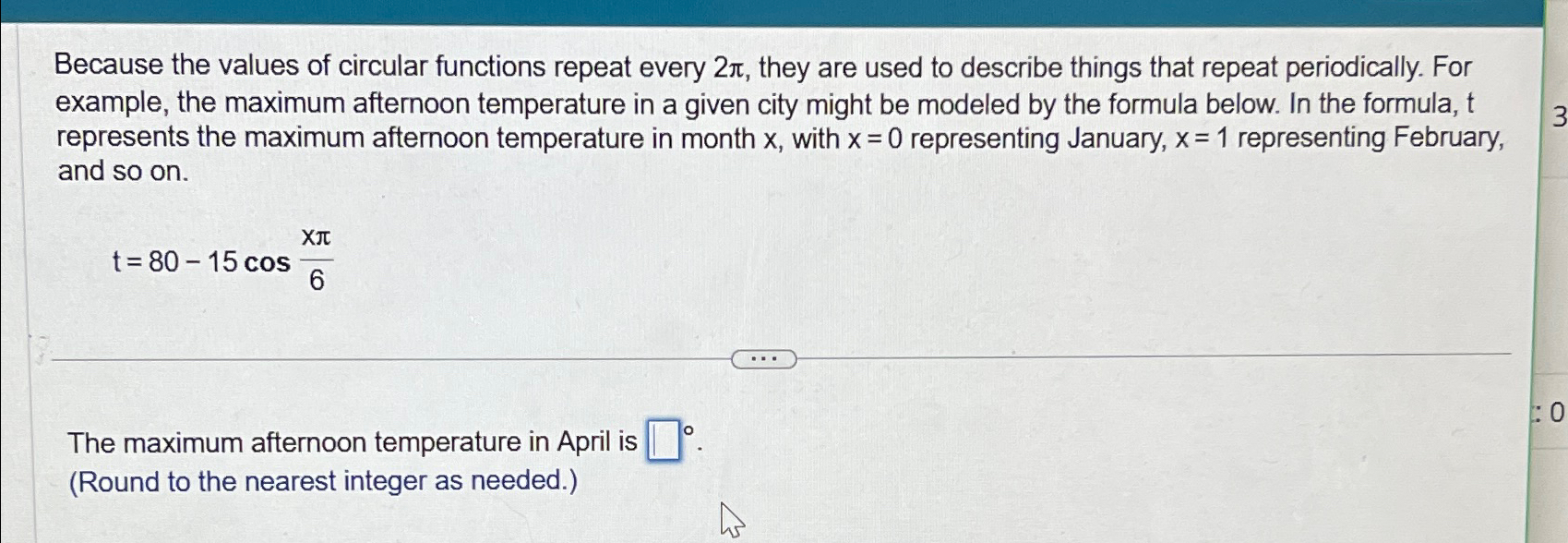 Solved Because the values of circular functions repeat every | Chegg.com