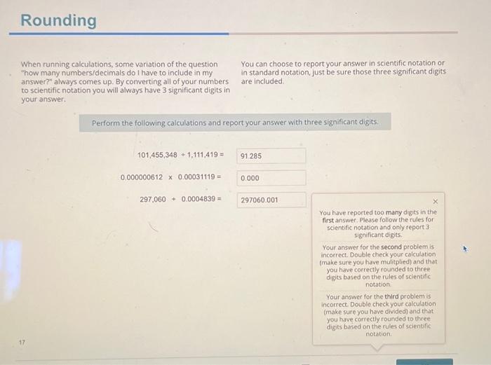 Solved When running calculations, some variation of the | Chegg.com