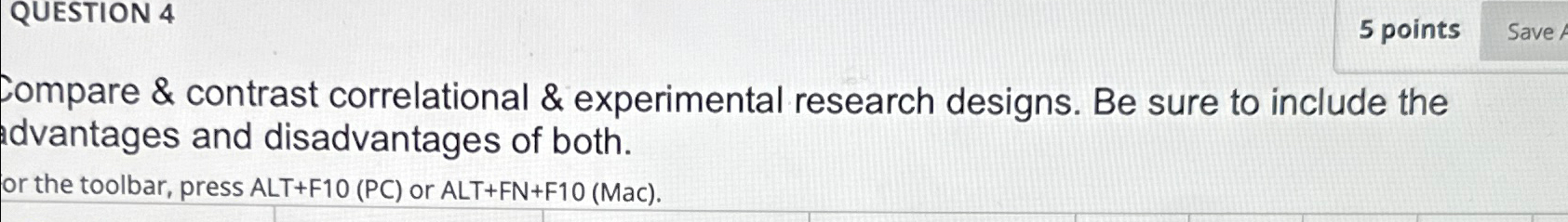 Solved QUESTION 45 ﻿pointsCompare & contrast correlational & | Chegg.com
