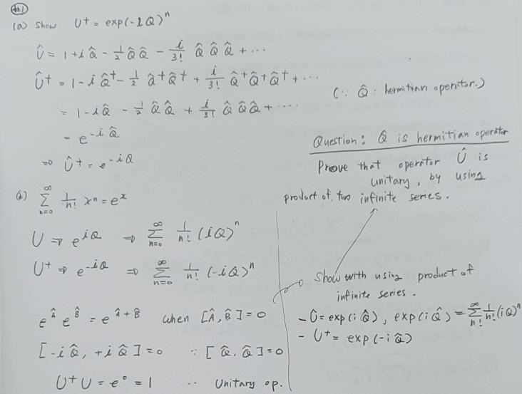Solved Please help this question about quantum Mechanics | Chegg.com