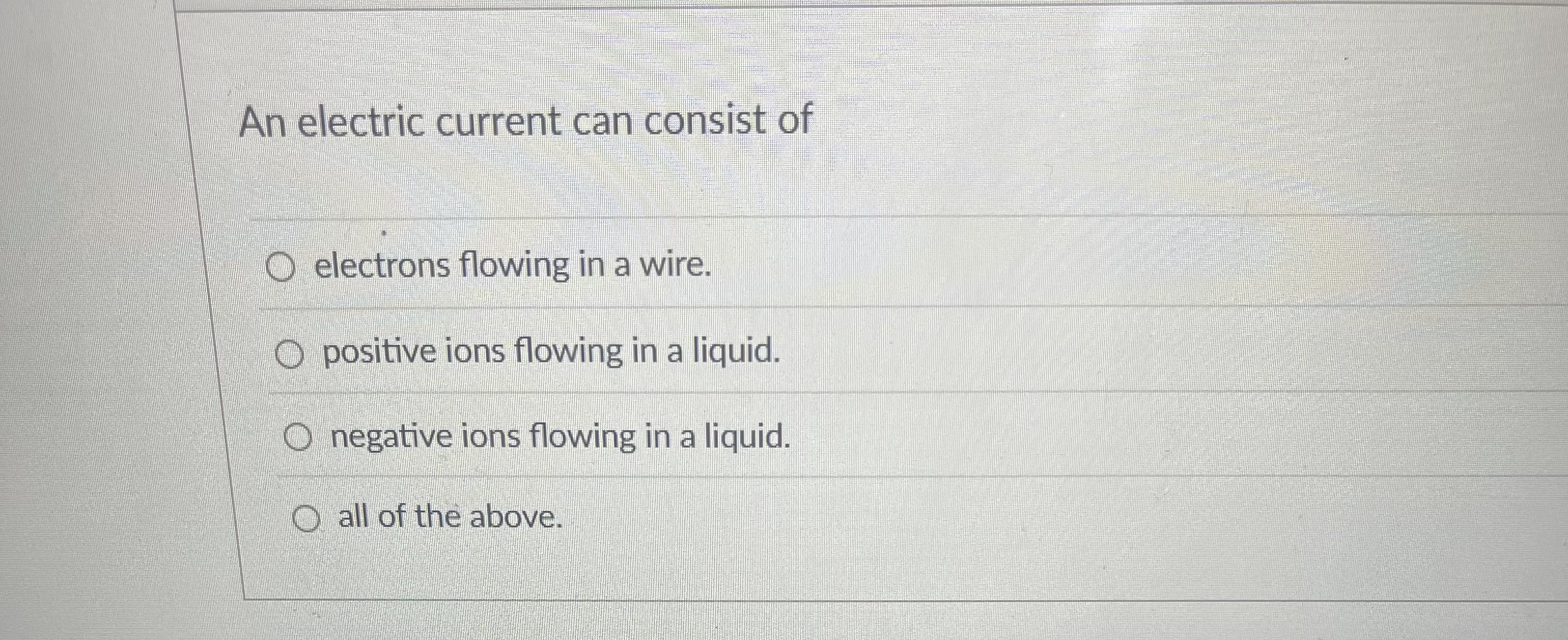 Solved An electric current can consist ofelectrons flowing | Chegg.com