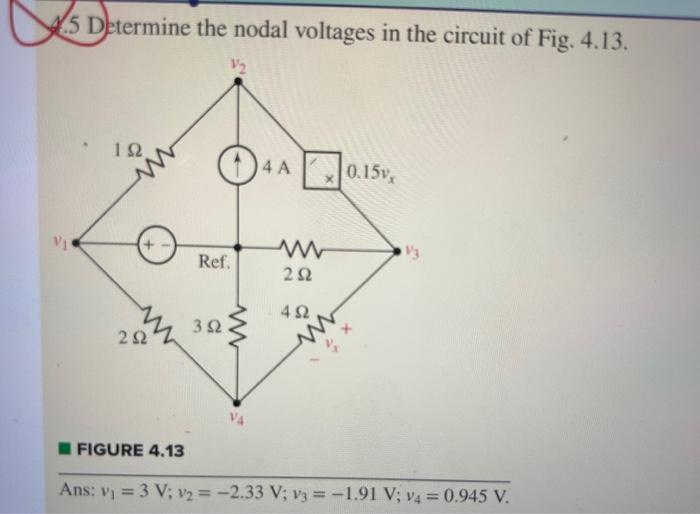 Solved (.5 Determine the nodal voltages in the circuit of | Chegg.com