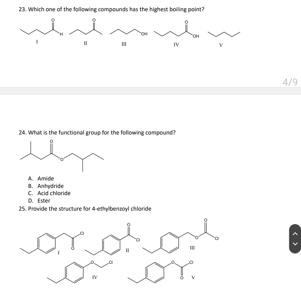 Solved Which one of the following compounds has the highest | Chegg.com