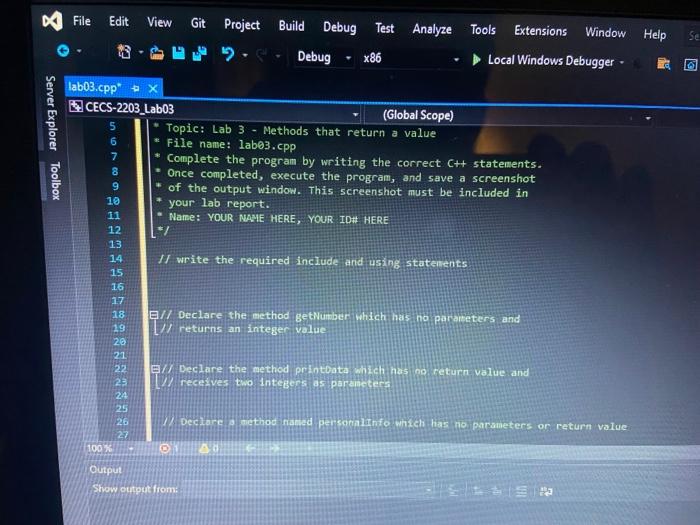Solved View Help Se lo Server Explorer Toolbox so 8 File | Chegg.com