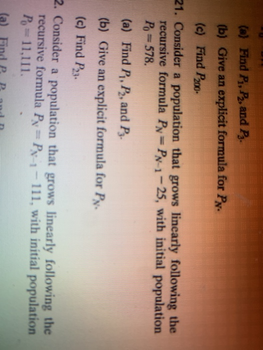 Solved (a) Find P1, P2, and Pg. (b) Give an explicit formula | Chegg.com
