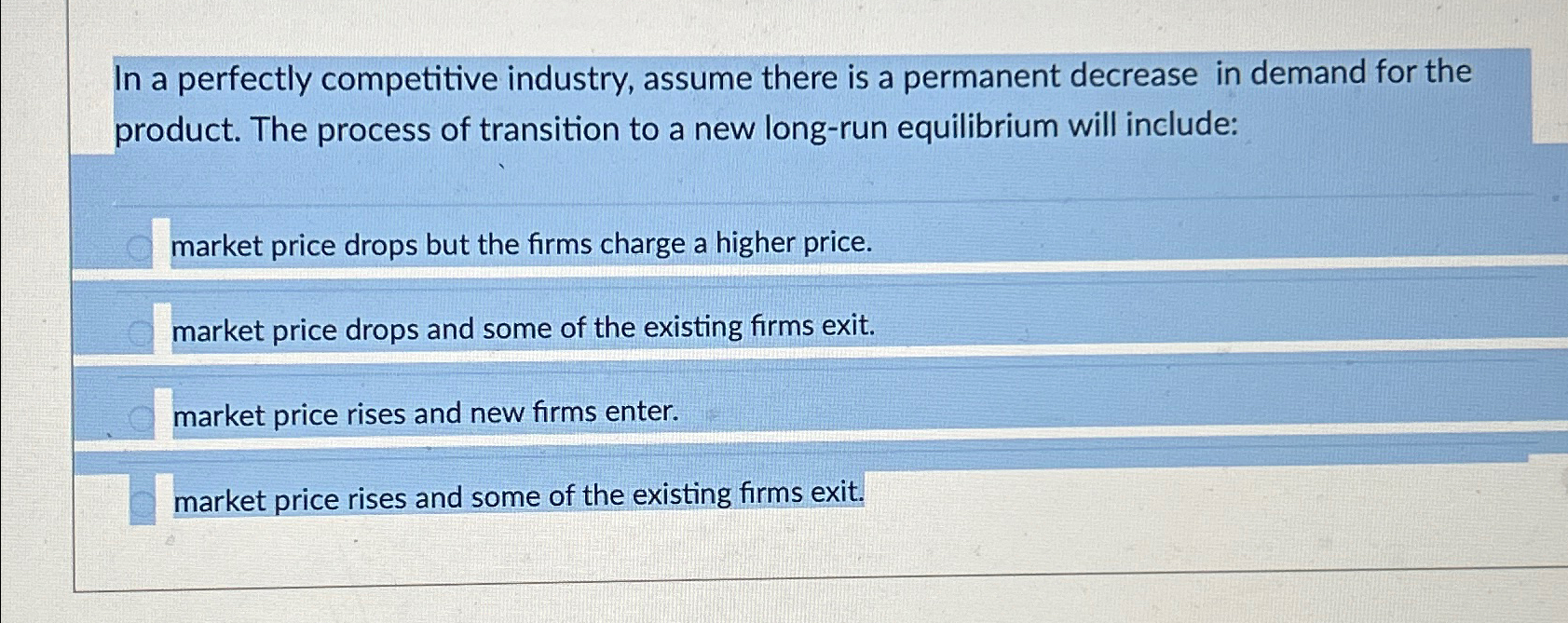 Solved In a perfectly competitive industry, assume there is | Chegg.com
