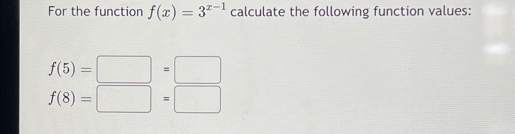 Solved For the function f(x)=3x-1 ﻿calculate the following | Chegg.com