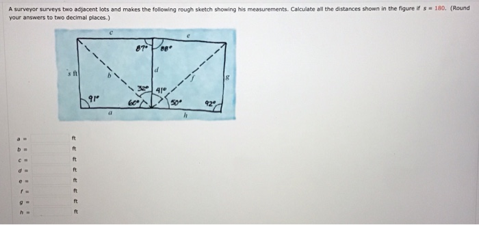 Solved A surveyor surveys two adjacent lots and makes the | Chegg.com