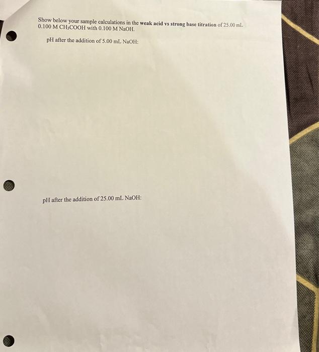 Solved 1. Consider the titration of 25.00 mL of a 0.100M | Chegg.com