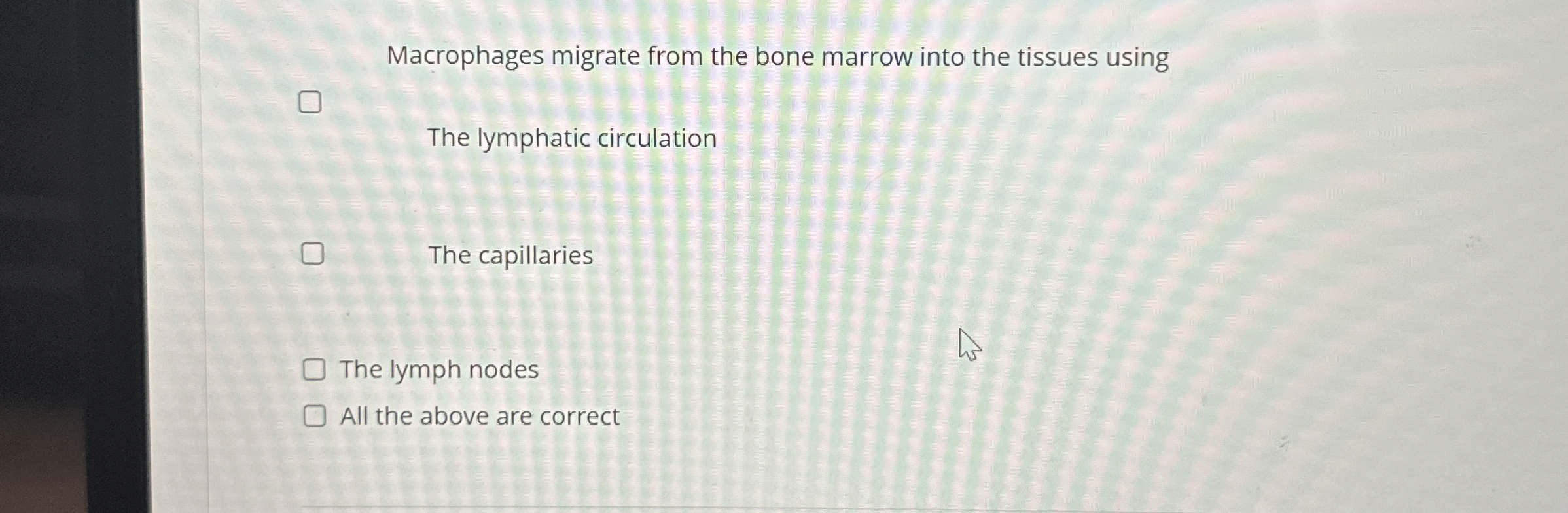Solved Macrophages migrate from the bone marrow into the | Chegg.com