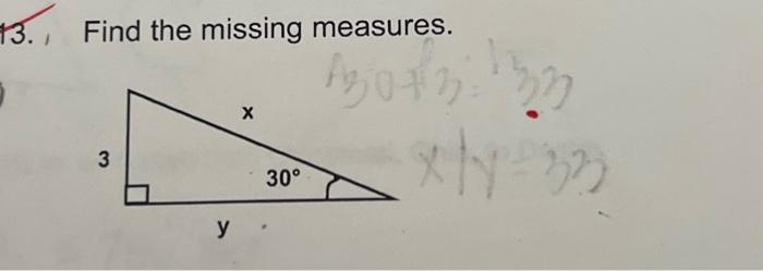 Solved Find the missing measures. | Chegg.com