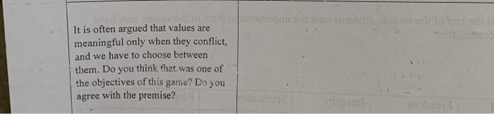 It is often argued that values are meaningful only | Chegg.com