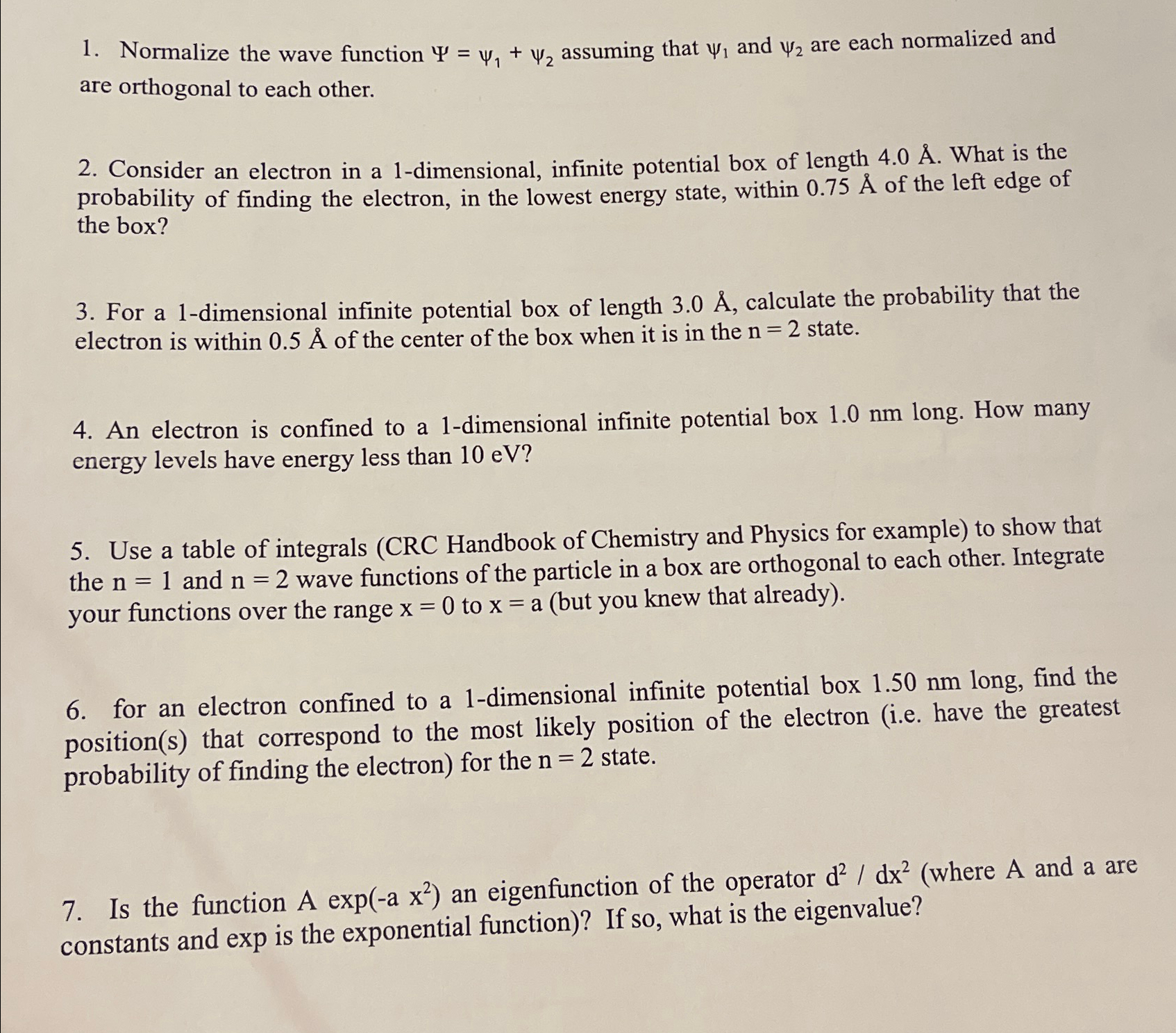 Solved Normalize the wave function Ψ=ψ1+ψ2 ﻿assuming that ψ1 | Chegg.com