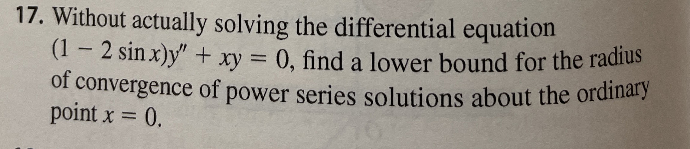 Solved Without actually solving the differential equation | Chegg.com