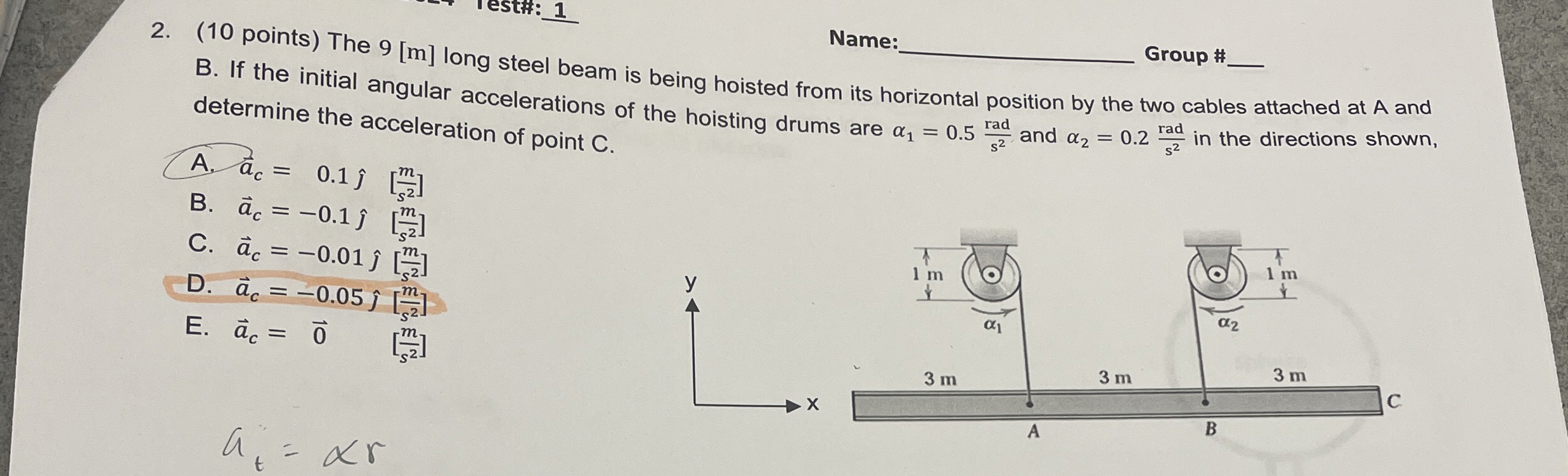 Solved Name Group#_ ﻿determine the acceleration of point | Chegg.com