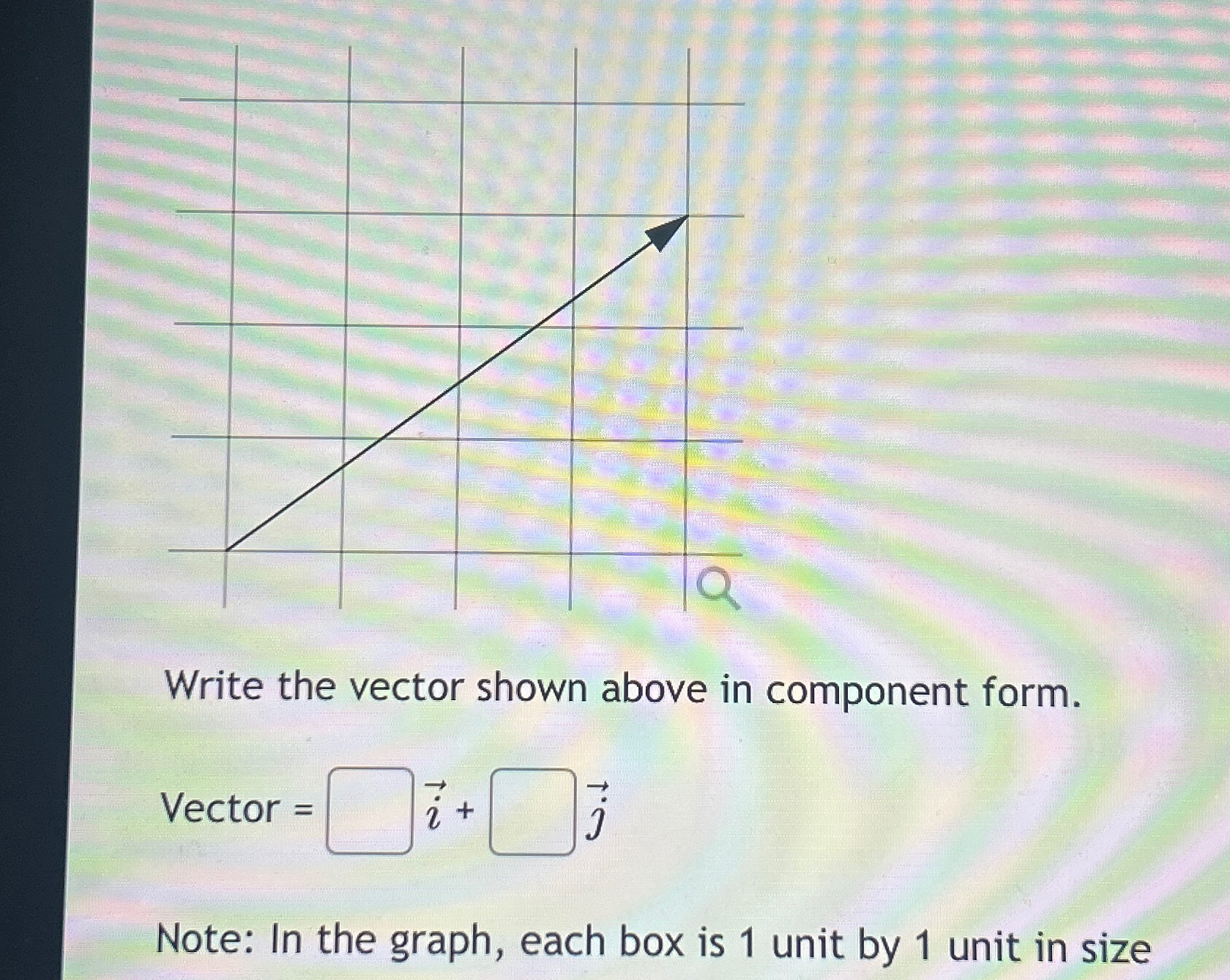 Solved Write the vector shown above in component form. | Chegg.com