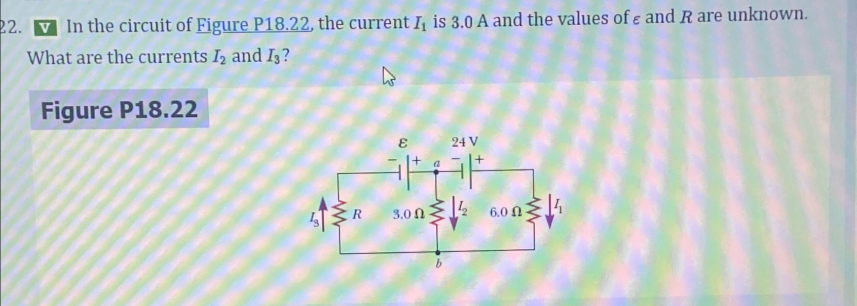 7 ﻿In the circuit of Figure P18.22, ﻿the current I1 | Chegg.com