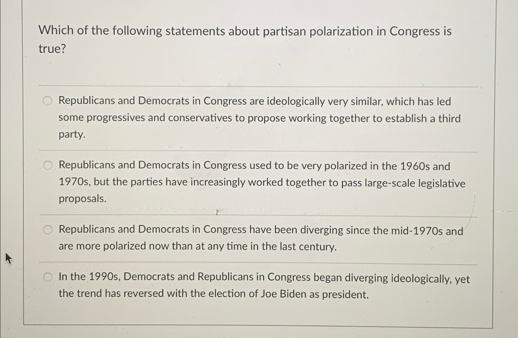 Solved Which of the following statements about partisan | Chegg.com