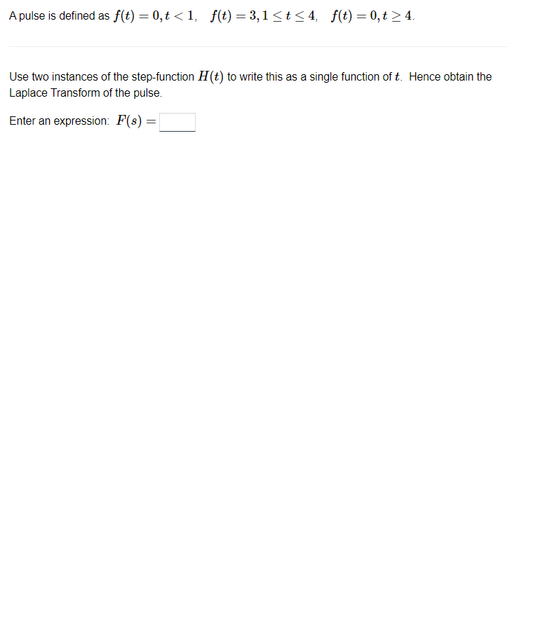 Solved A pulse is ﻿defined | Chegg.com