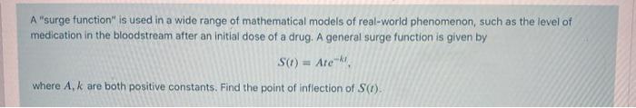 Solved A "surge function" is used in a wide range of | Chegg.com