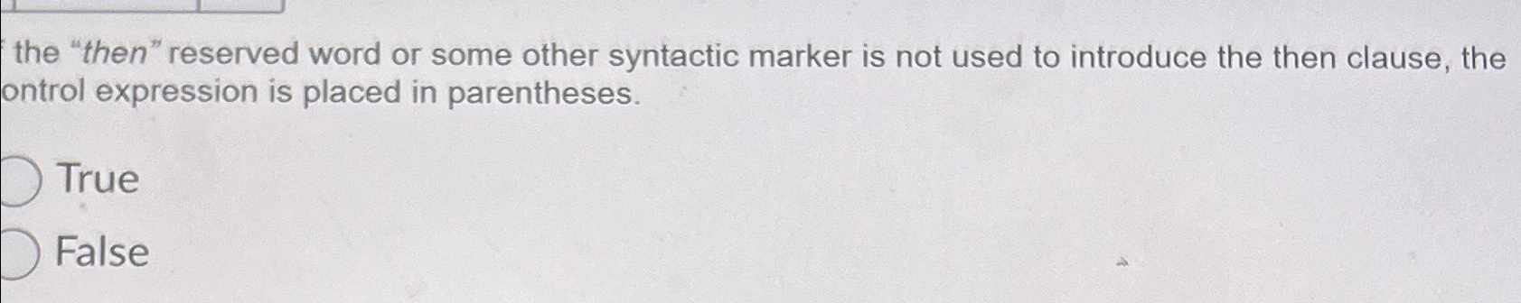 Solved the "then" reserved word or some other syntactic | Chegg.com