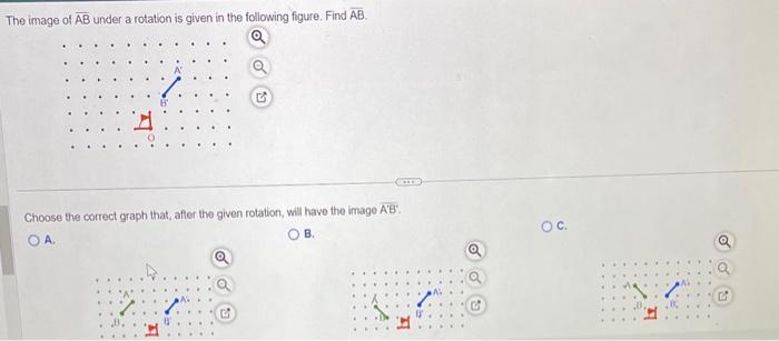 Solved The image of AB under a rotation is given in the | Chegg.com