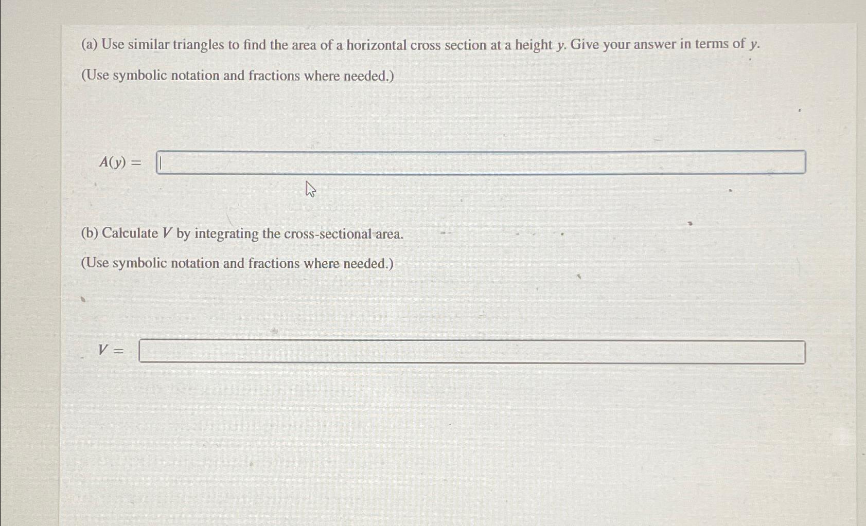 Solved (a) ﻿Use similar triangles to find the area of a | Chegg.com